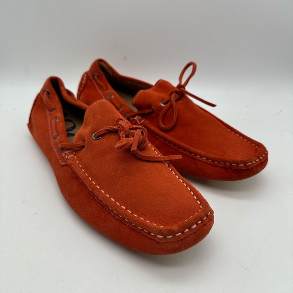 1901 | Shoes | Brand New 91 Mens Orange Suede Driving Loafers ...